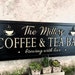 Personalized Coffee and Tea Bar Sign Coffee Tea Bar Kitchen Home Decor ...