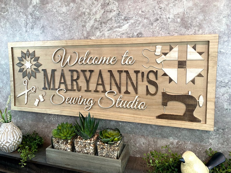 Custom Sewing Room Sign Personalized Sewing and Quilting Signs | Etsy