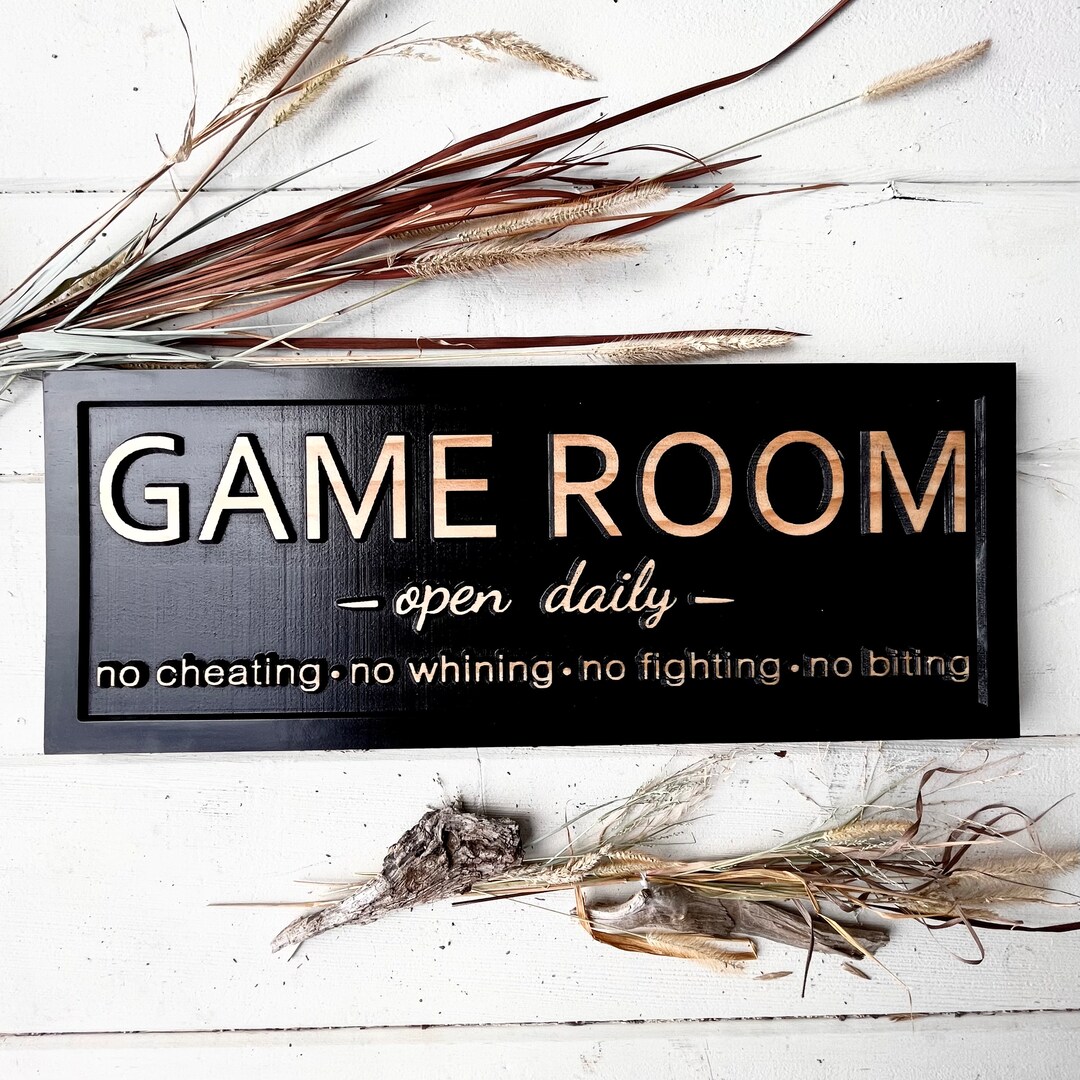 Custom Game Room Decor Family Game Room Sign Game Night Sign Arcade ...
