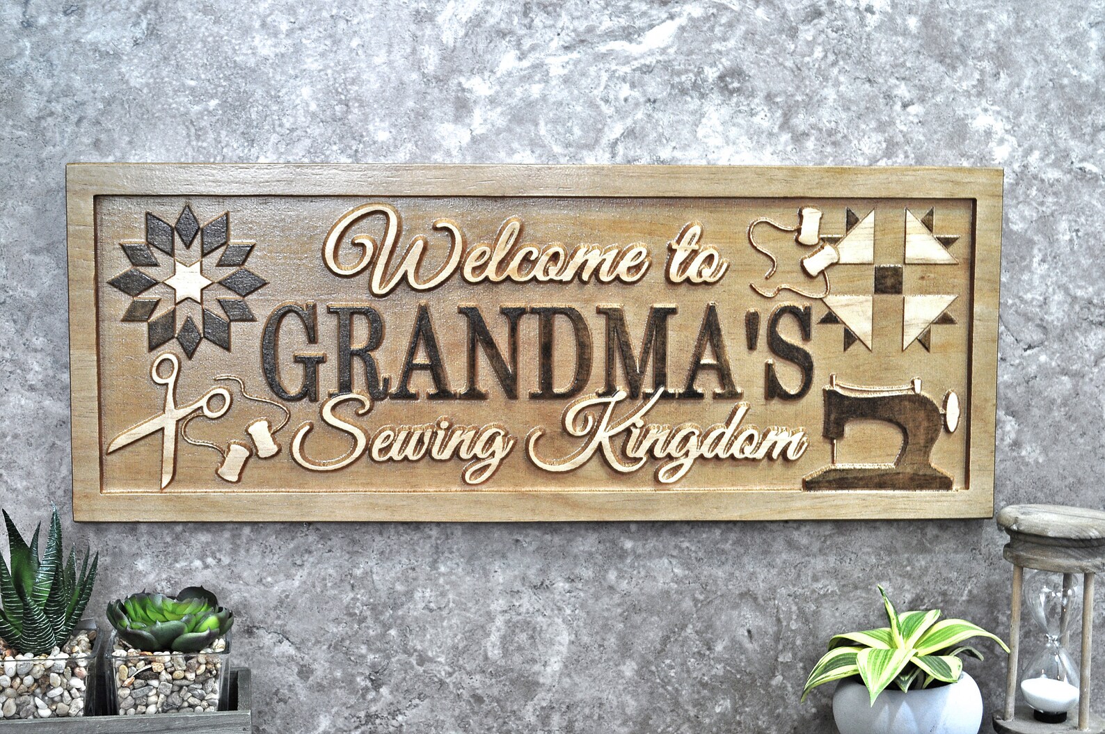 Personalized Sewing and Quilting Room Signs Wood Name Sign | Etsy