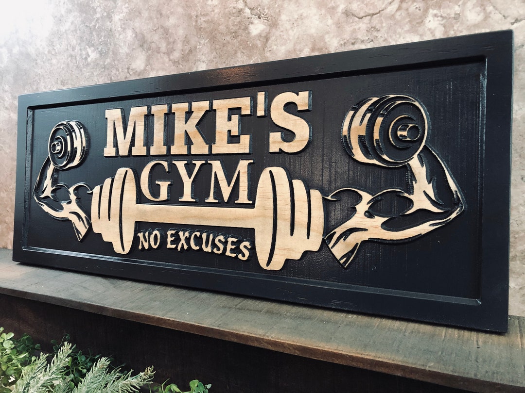 Personalized Gym Name Sign Custom Home Gym Workout Room Sign Gifts for ...
