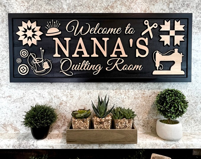 Quilter's Room Personalized 12 X 8 Sign. Custsomized With Your Name ...