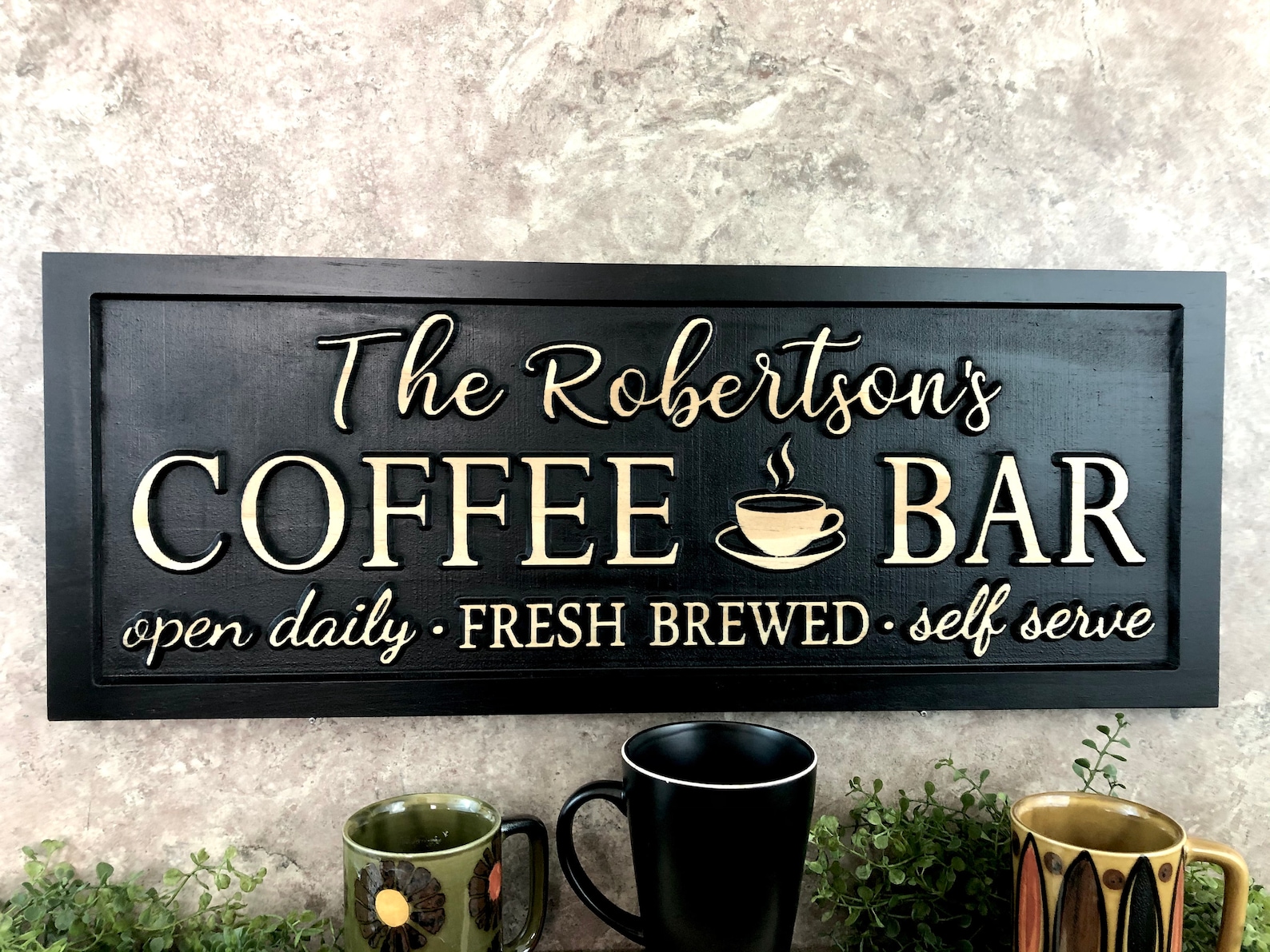 Personalized Coffee Bar Sign Custom Coffee Name Sign Home - Etsy