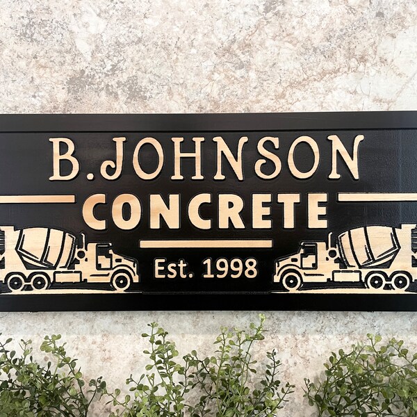 Concrete Sign - Etsy