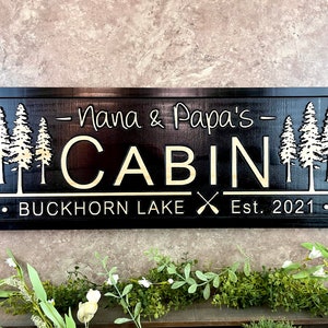 Custom Sign for Cabin Lake House Sign Personalized Cabin Sign - Etsy