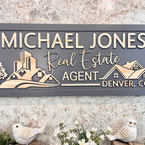 Custom Real Estate Office Sign Realtor Agent Sign Realtor - Etsy