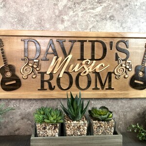 Personalized Music Room Sign Custom Studio Sign Acoustic | Etsy