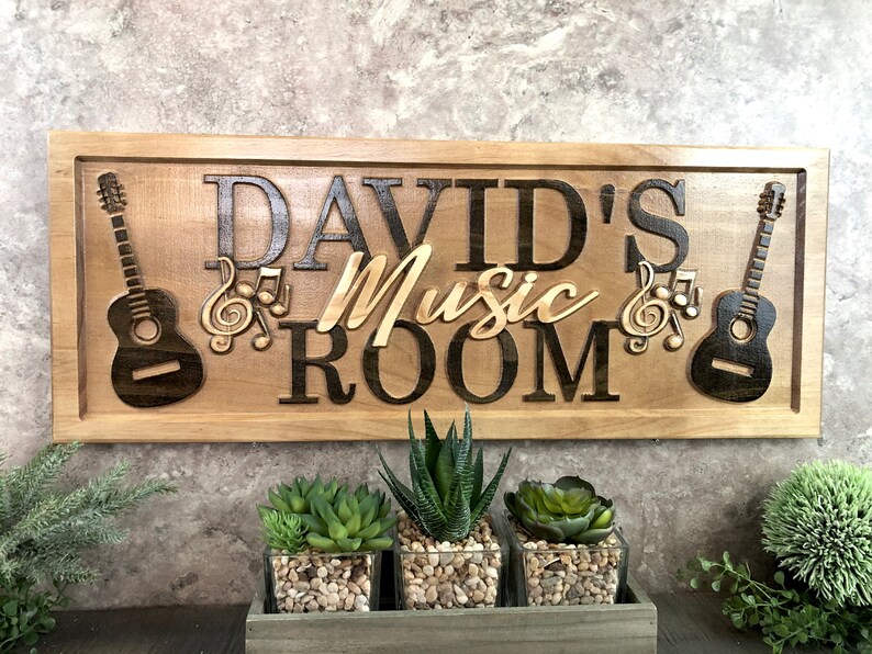 Personalized Music Room Sign Custom Studio Sign Acoustic - Etsy