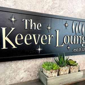 Custom Lounge Sign Retro Lounge Signs Bar Game Room Sign for - Etsy
