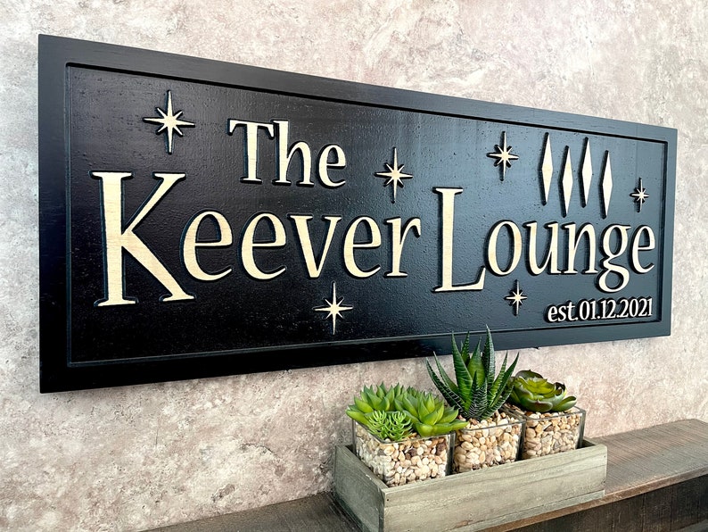 Custom Lounge Sign Retro Lounge Signs Bar Game Room Sign for - Etsy