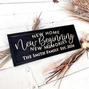 Personalized New Home Wood Sign, Family Name Established Date - Etsy