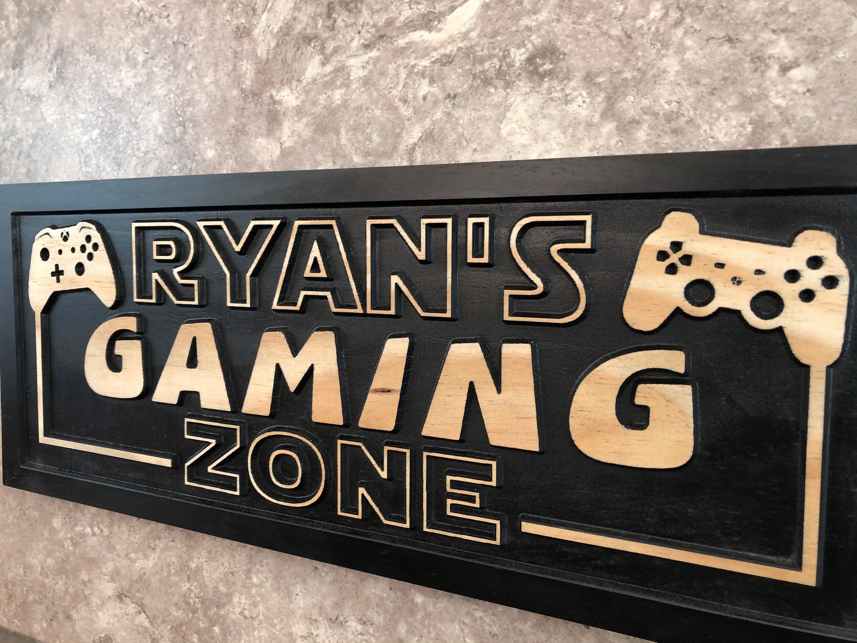 Personalized Game Room Sign Gaming Zone Name Sign Custom Game - Etsy Canada