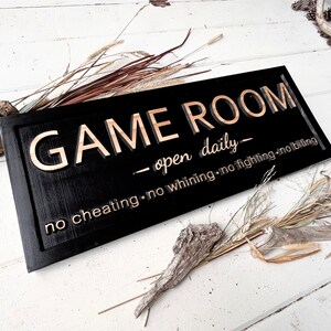 Custom Game Room Decor Family Game Room Sign Game Night Sign Arcade ...