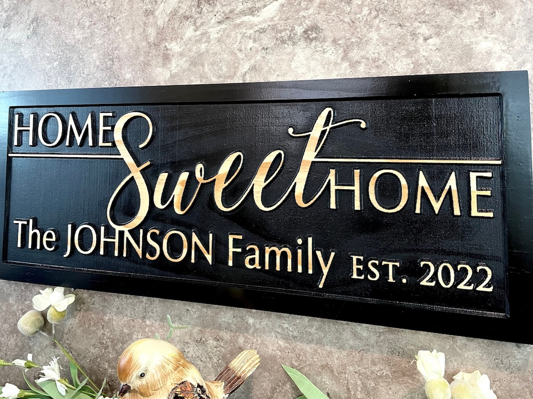 Personalized Home Sweet Home Sign Custom Home Decor Sign - Etsy