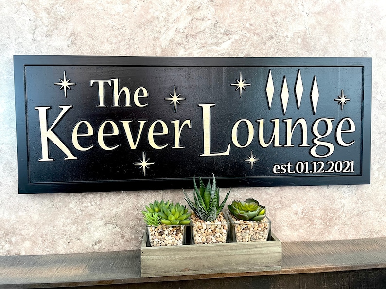 Custom Lounge Sign Retro Lounge Signs Bar Game Room Sign for - Etsy