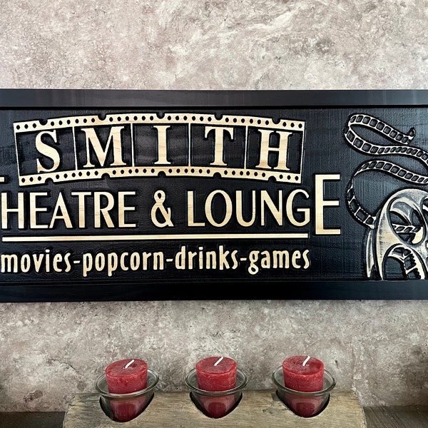 Home Theater Sign - Etsy