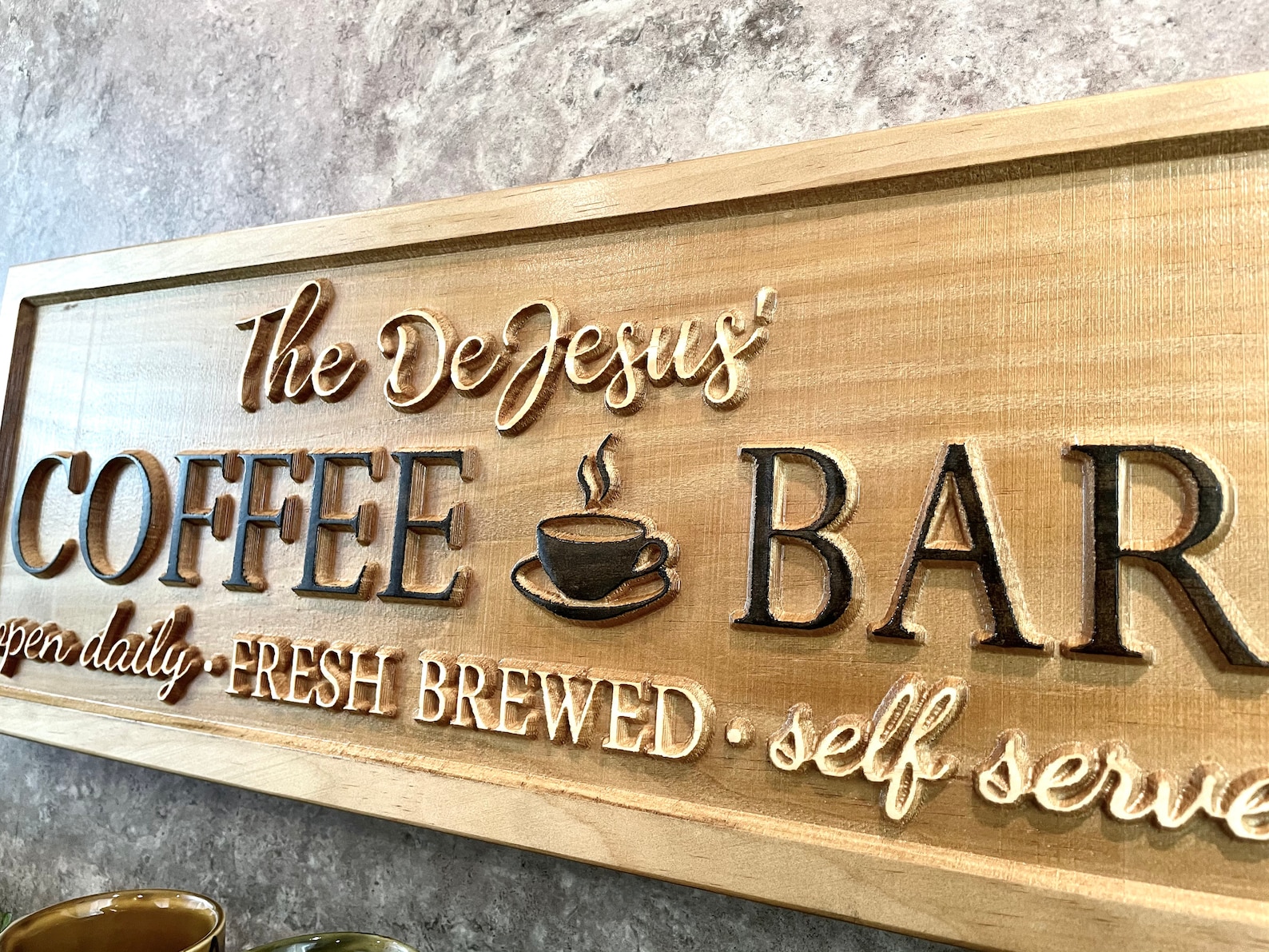 Custom Coffee Bar Sign Coffee Corner Personalized Coffee Sign - Etsy