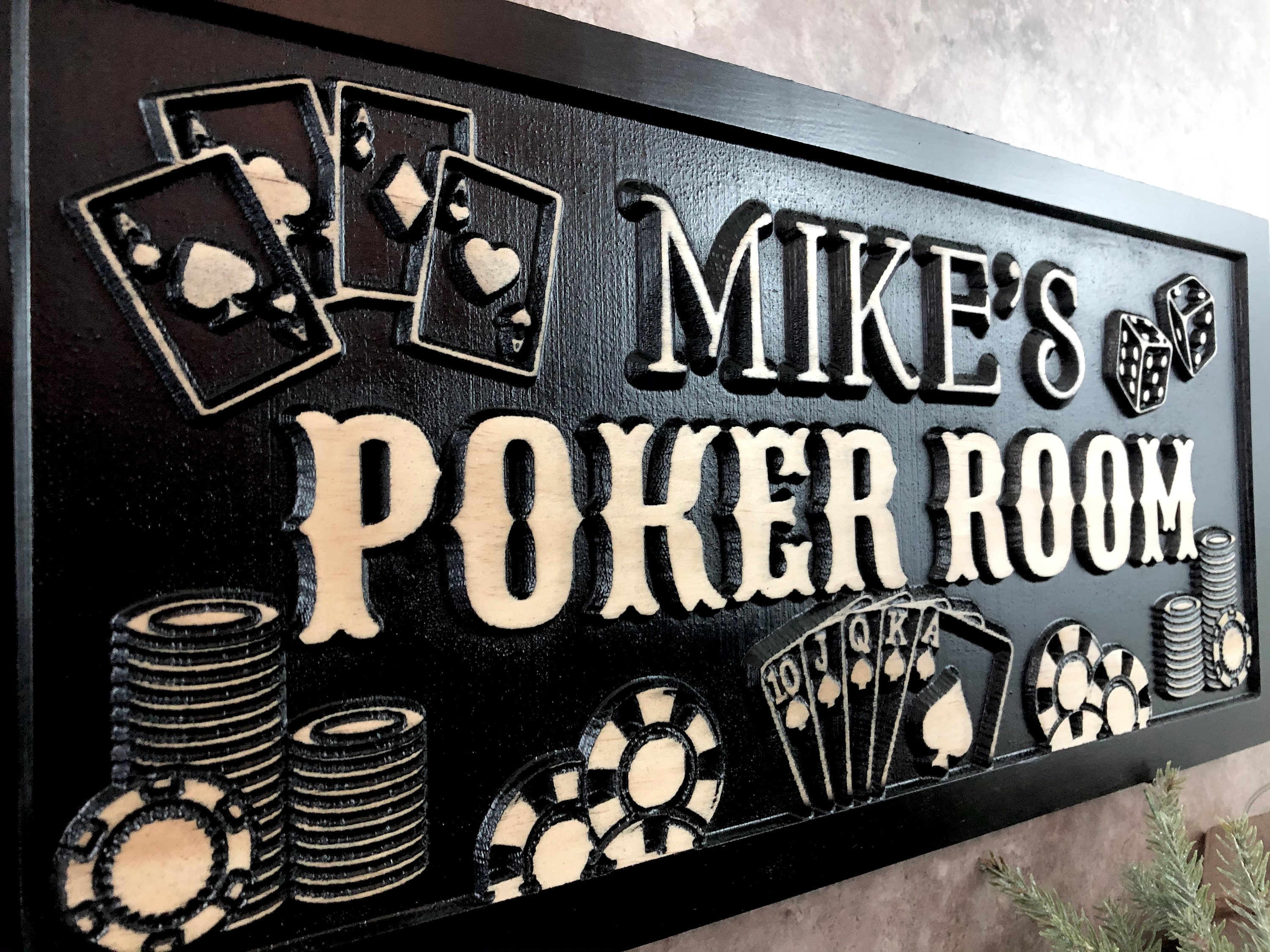 Personalized Poker Room Sign Custom Poker Game Room Name Sign - Etsy ...