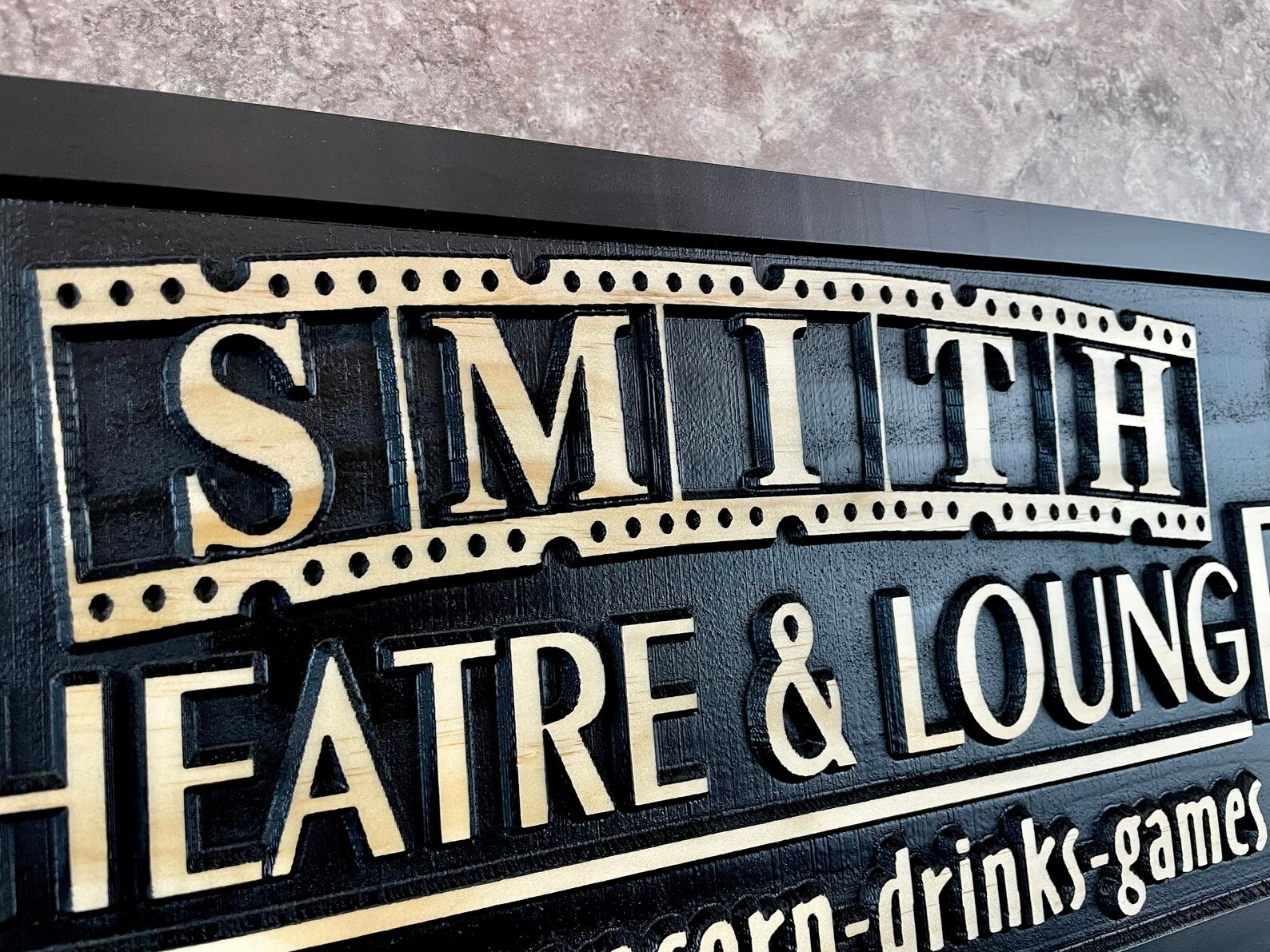 Custom Home Theater Sign Personalized Movie Theatre Room Decor ...