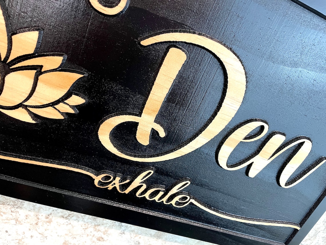Zen Den Sign Yoga Room Sign Personalized Zen Den Sign for - Etsy
