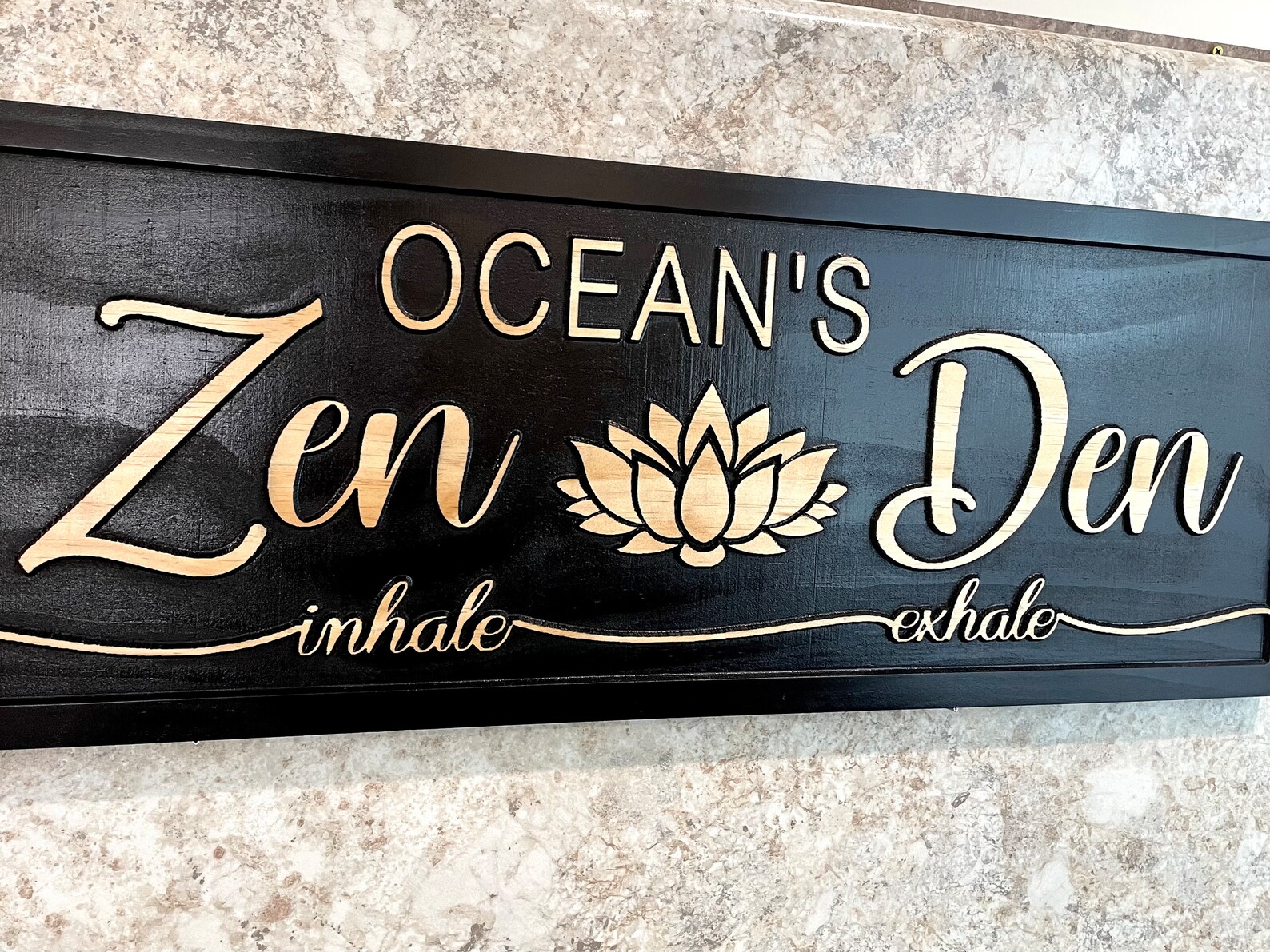 Zen Den Sign Yoga Room Sign Personalized Zen Den Sign for Meditation ...
