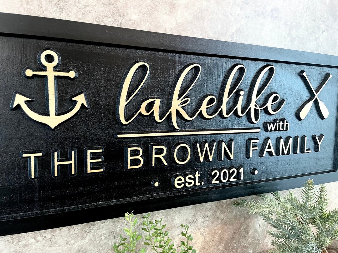 Custom Lake Life Sign Lake House Sign Decor Personalized - Etsy
