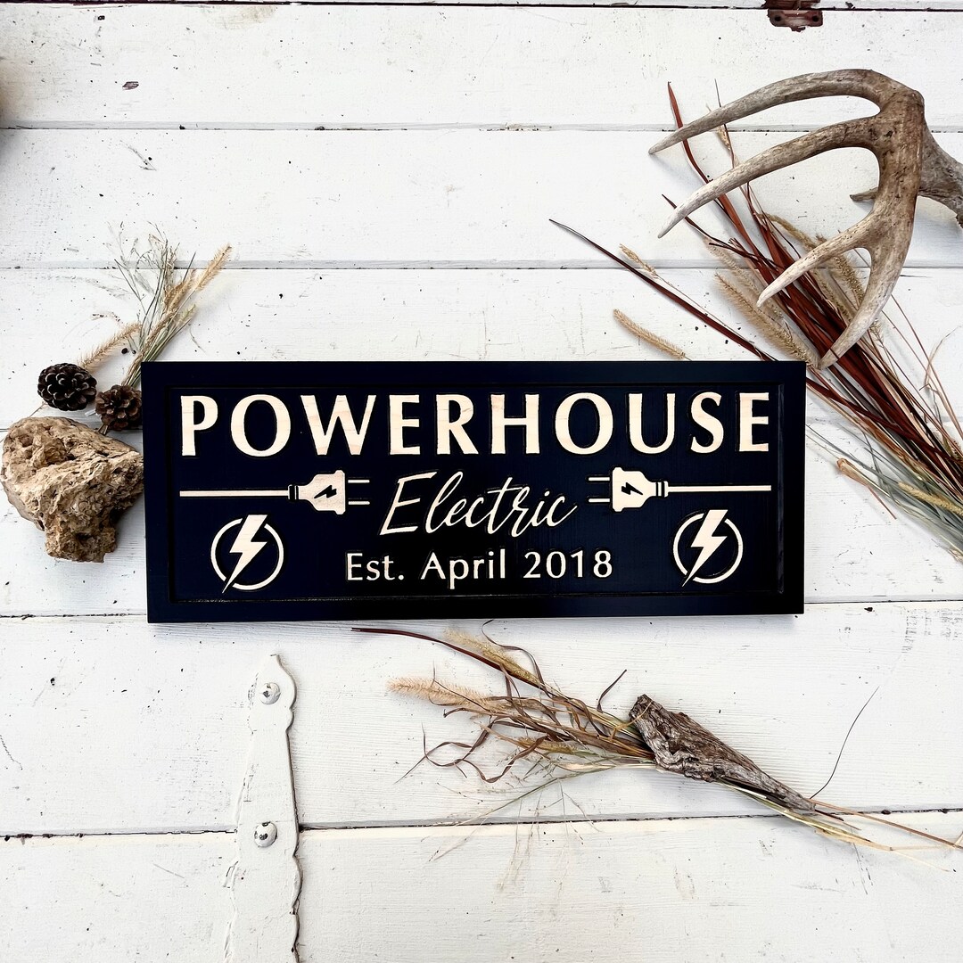 Personalized Electrician Sign Custom Gift for Electrical Worker ...