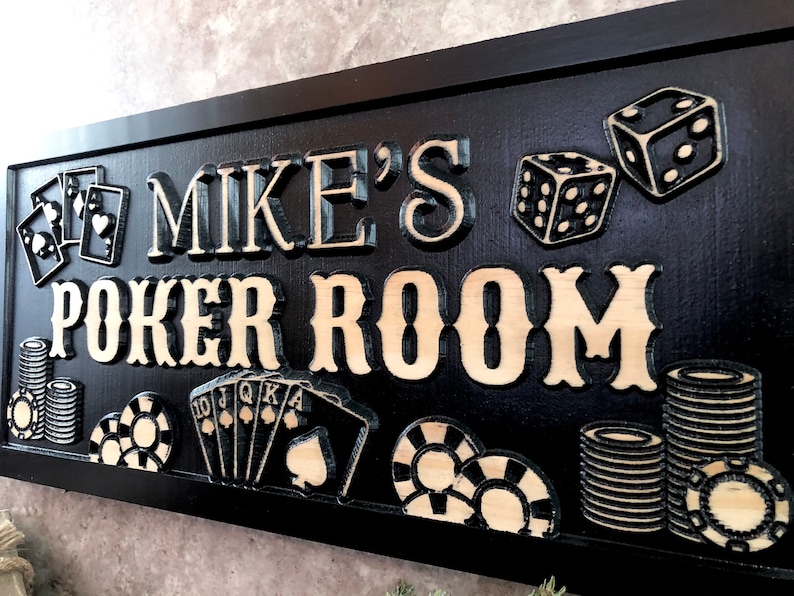 Personalized Poker Room Sign Custom Poker Game Room Name Sign - Etsy