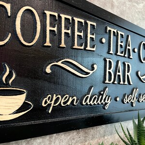Coffee Tea Cocoa Bar Sign Custom Coffee Bar Sign Home Kitchen | Etsy