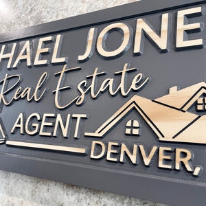 Custom Real Estate Office Sign Realtor Agent Sign Realtor - Etsy