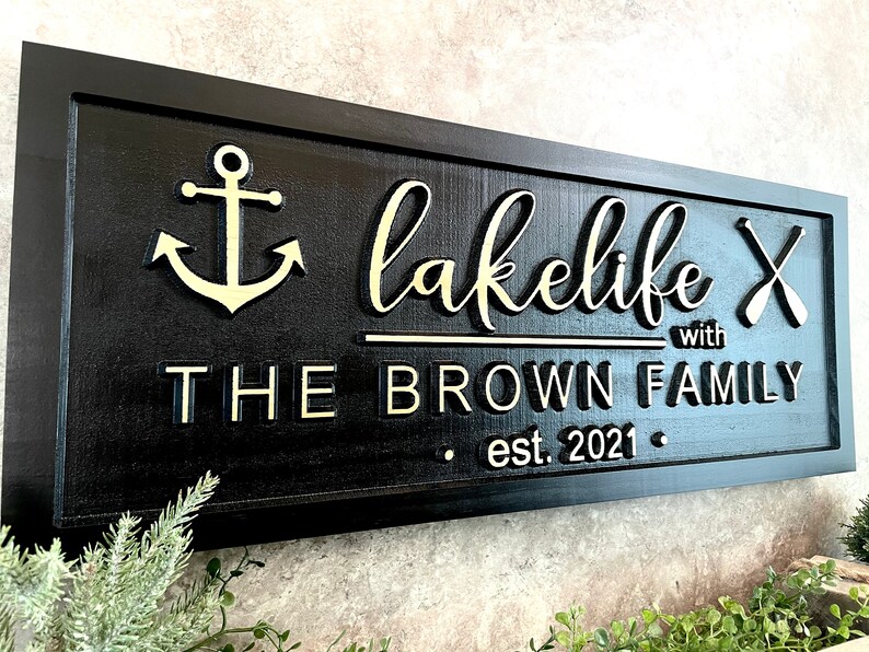 Custom Lake life Sign Lake House Sign Decor Personalized | Etsy