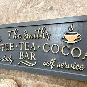 Custom Coffee Tea Cocoa Sign Coffee Bar Sign New Home Kitchen - Etsy