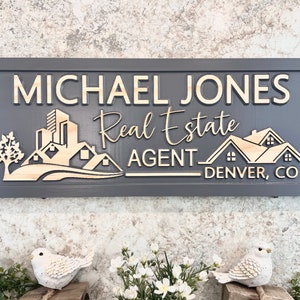 Custom Real Estate Office Sign Realtor Agent Sign Realtor - Etsy
