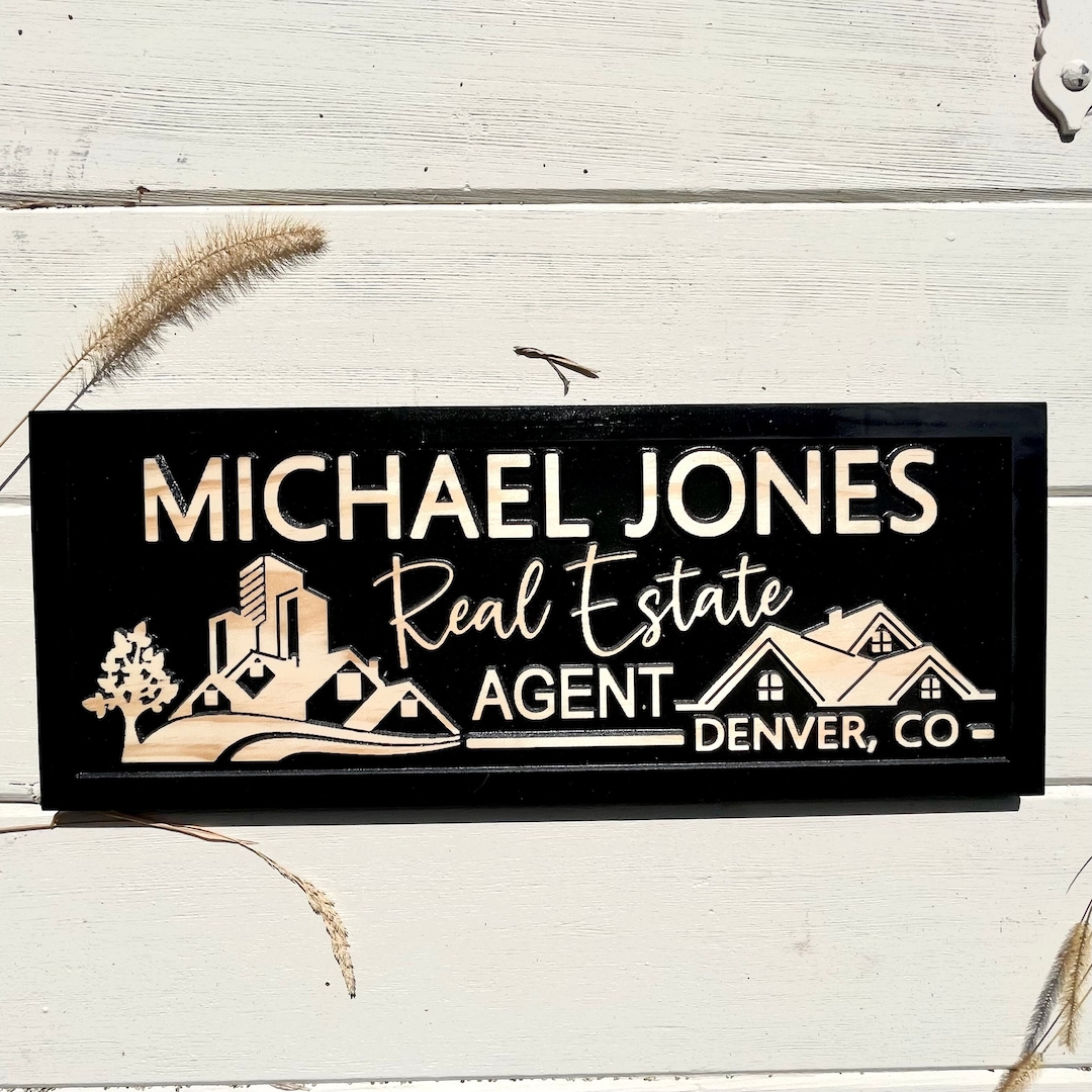 Custom Real Estate Office Sign Realtor Agent Sign Realtor - Etsy