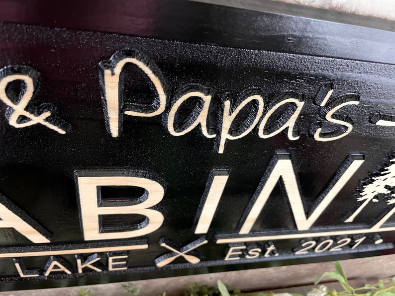 Custom Sign for Cabin Lake House Sign Personalized Cabin Sign | Etsy