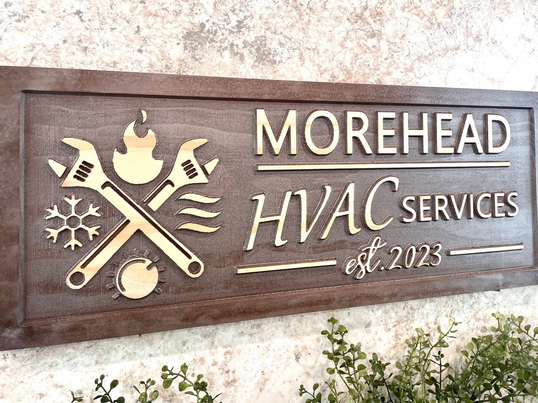 Custom HVAC Name Sign Heating Cooling Air Vent Sign for HVAC - Etsy