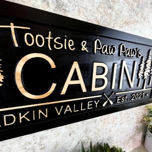 Custom Sign for Cabin Lake House Sign Personalized Cabin Sign Lodge ...