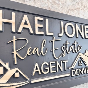 Custom Real Estate Office Sign Realtor Agent Sign Realtor - Etsy