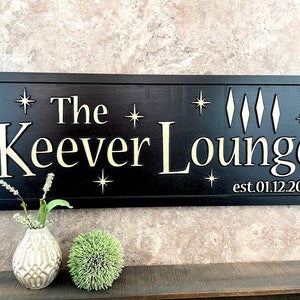 Custom Lounge Sign Retro Lounge Signs Bar Game Room Sign for - Etsy