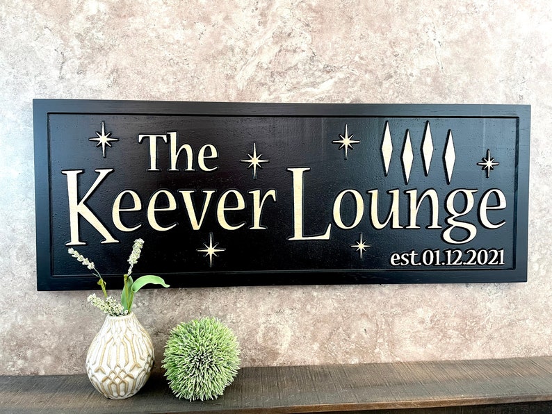 Custom Lounge Sign Retro Lounge Signs Bar Game Room Sign for - Etsy