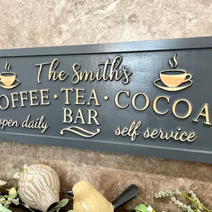 Custom Coffee Tea Cocoa Sign Coffee Bar Sign New Home Kitchen - Etsy