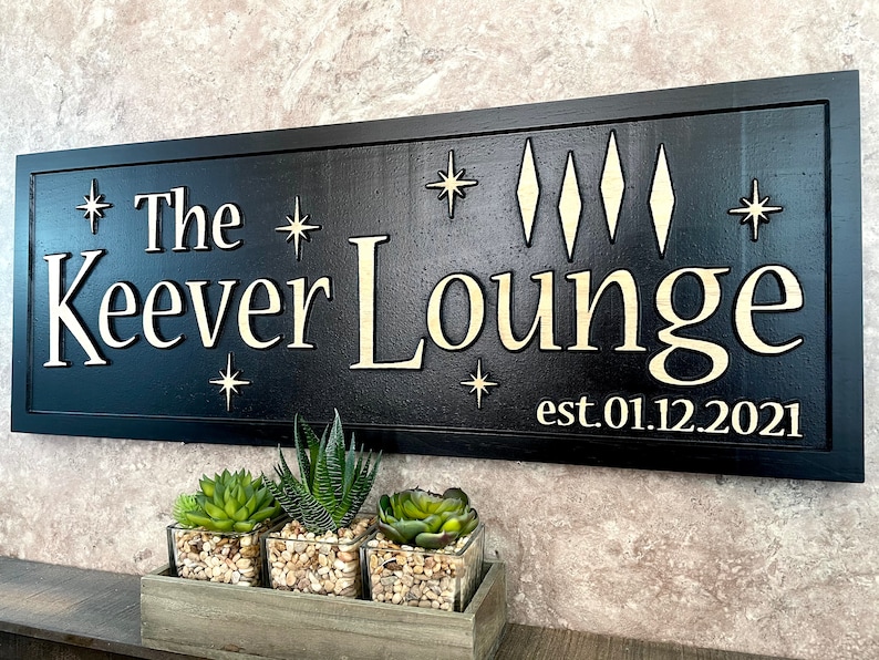 Custom Lounge Sign Retro Lounge Signs Bar Game Room Sign for - Etsy