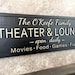 Theater Lounge Sign Custom Movie Theater Sign Personalized Home Theater ...