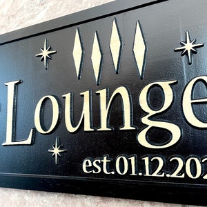 Custom Lounge Sign Retro Lounge Signs Bar Game Room Sign for Home Decor ...