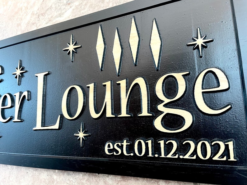 Custom Lounge Sign Retro Lounge Signs Bar Game Room Sign for - Etsy