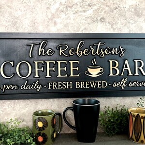 Personalized Coffee Bar Sign Custom Coffee Name Sign Home - Etsy