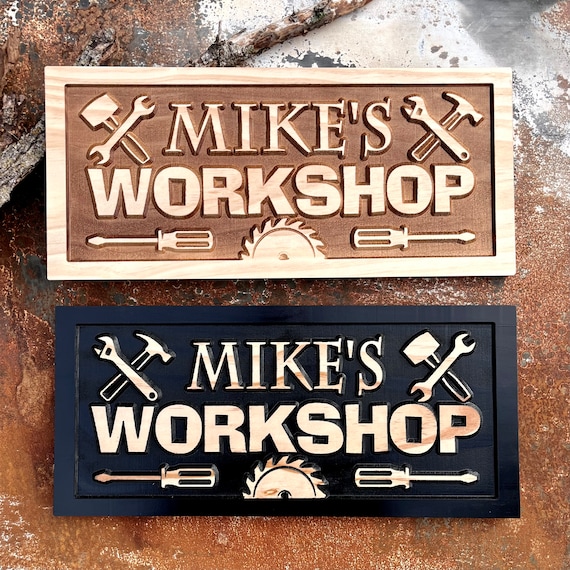 Custom Workshop Sign Workshop Sign Custom Business Sign Carpenter