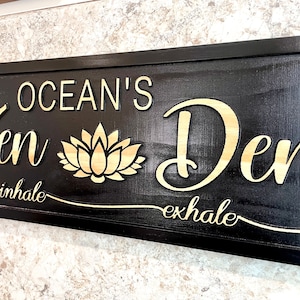 Zen Den Sign Yoga Room Sign Personalized Zen Den Sign for Meditation ...