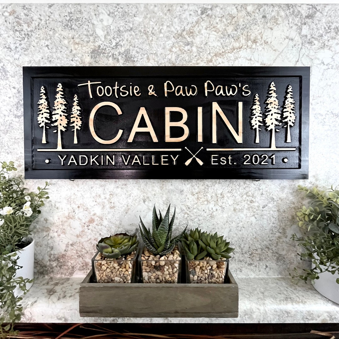 Custom Sign for Cabin Lake House Sign Personalized Cabin Sign Lodge ...