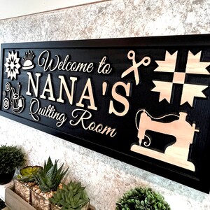 Personalized Sewing and Quilting Room Signs Wood Name Sign Gift for ...